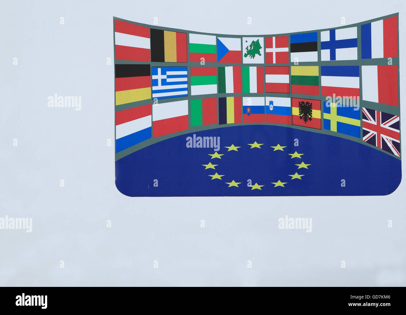 European Union Member States, flags, banners, logos, all EU Countries ...