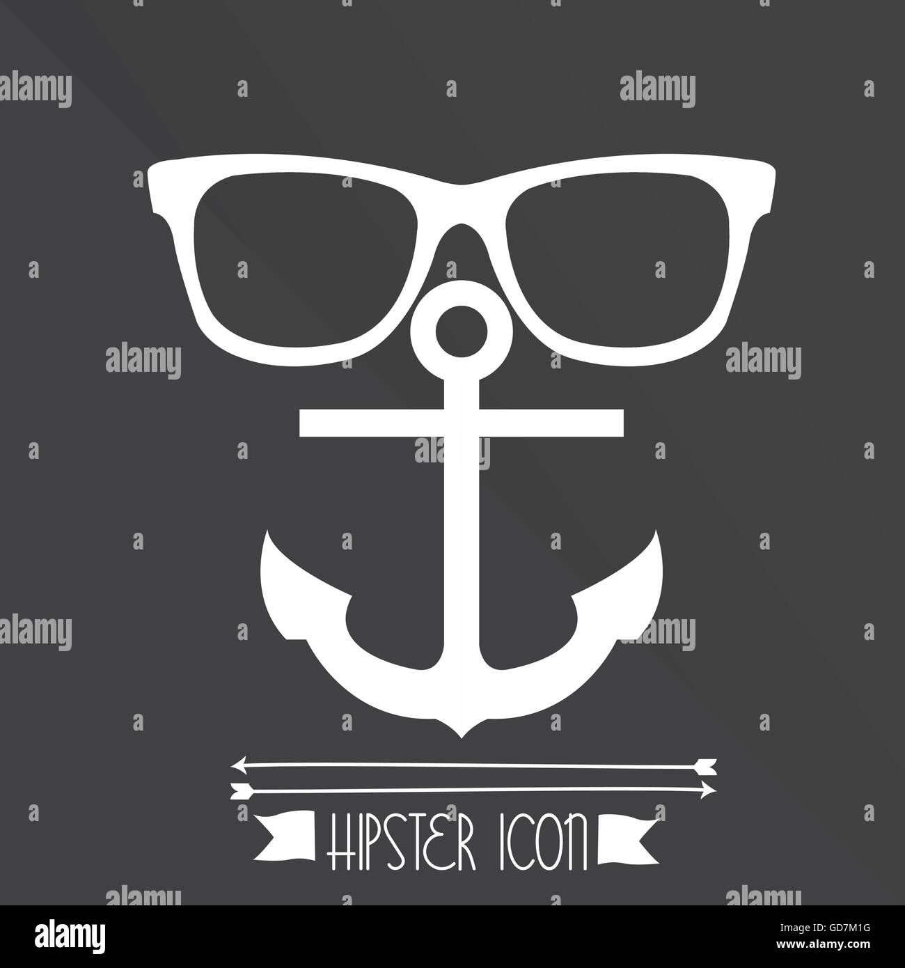 Hipster icon, Vector illustration Stock Vector Image & Art - Alamy