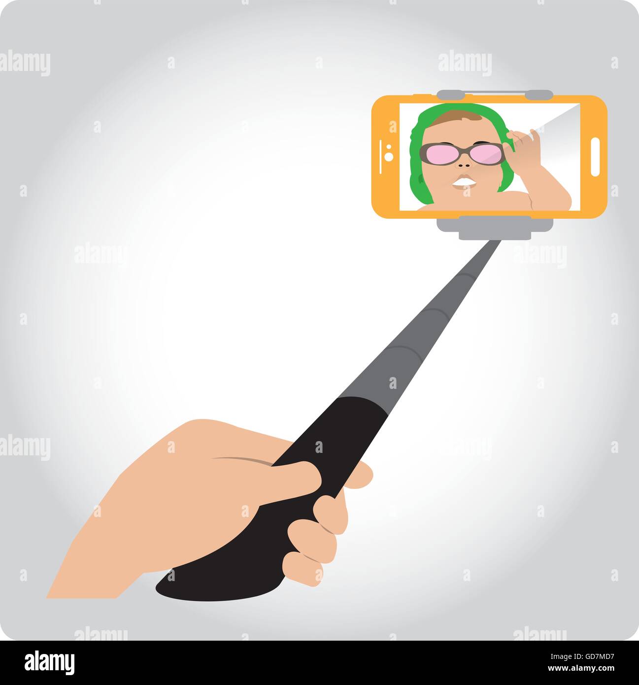 Selfie, Vector illustration Stock Vector Image & Art - Alamy