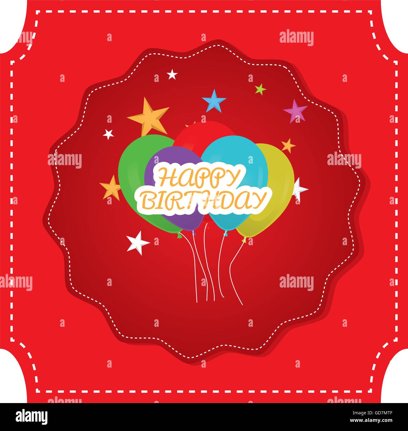 Happy birthday, Vector illustration Stock Vector Image & Art - Alamy