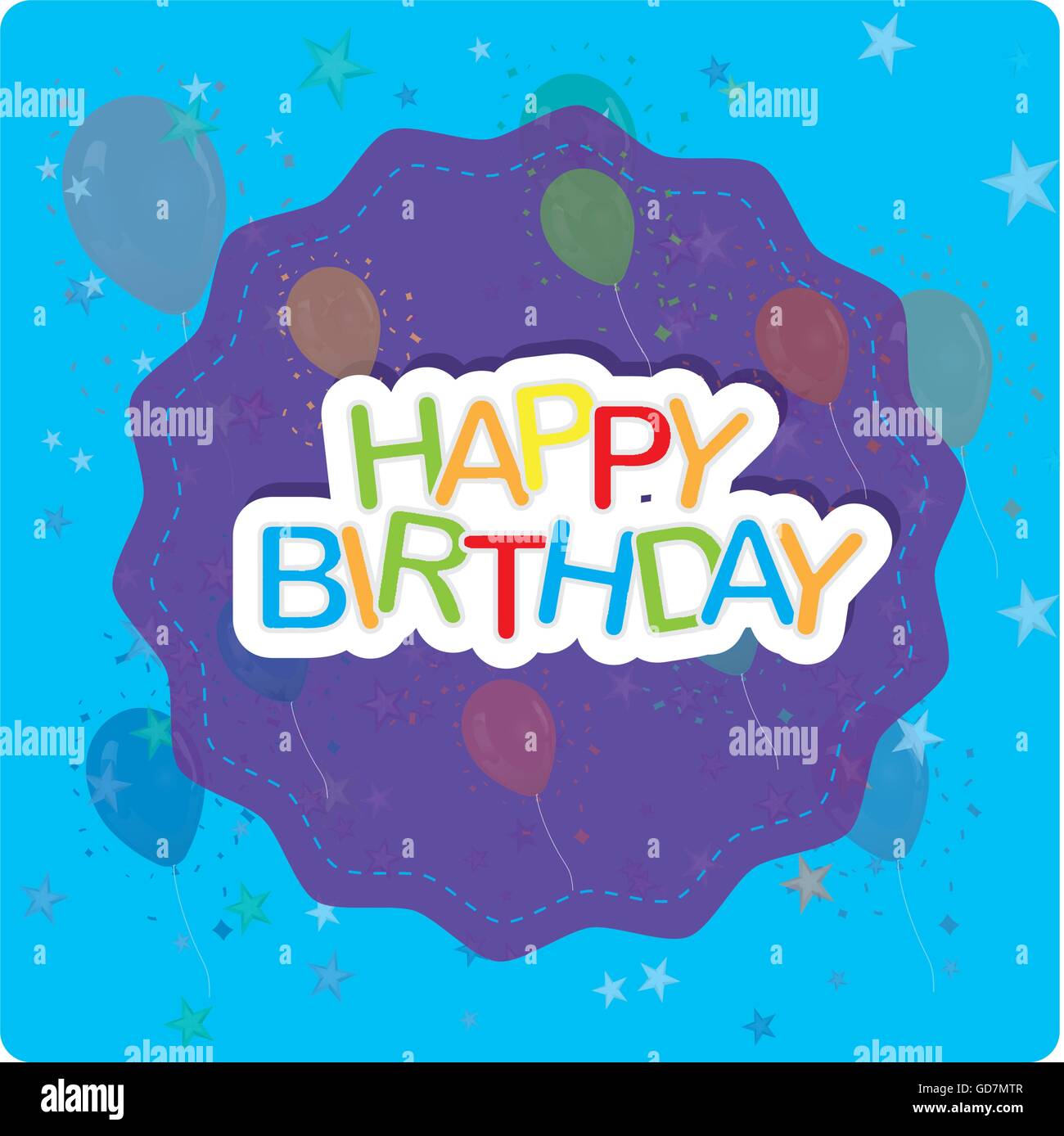Happy birthday, Vector illustration Stock Vector Image & Art - Alamy