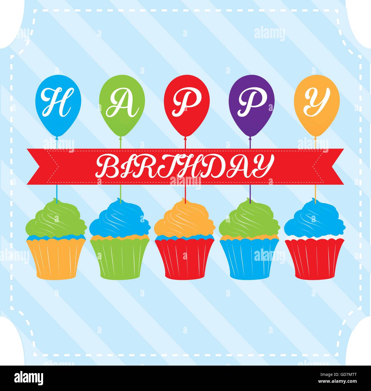 Happy birthday, Vector illustration Stock Vector Image & Art - Alamy