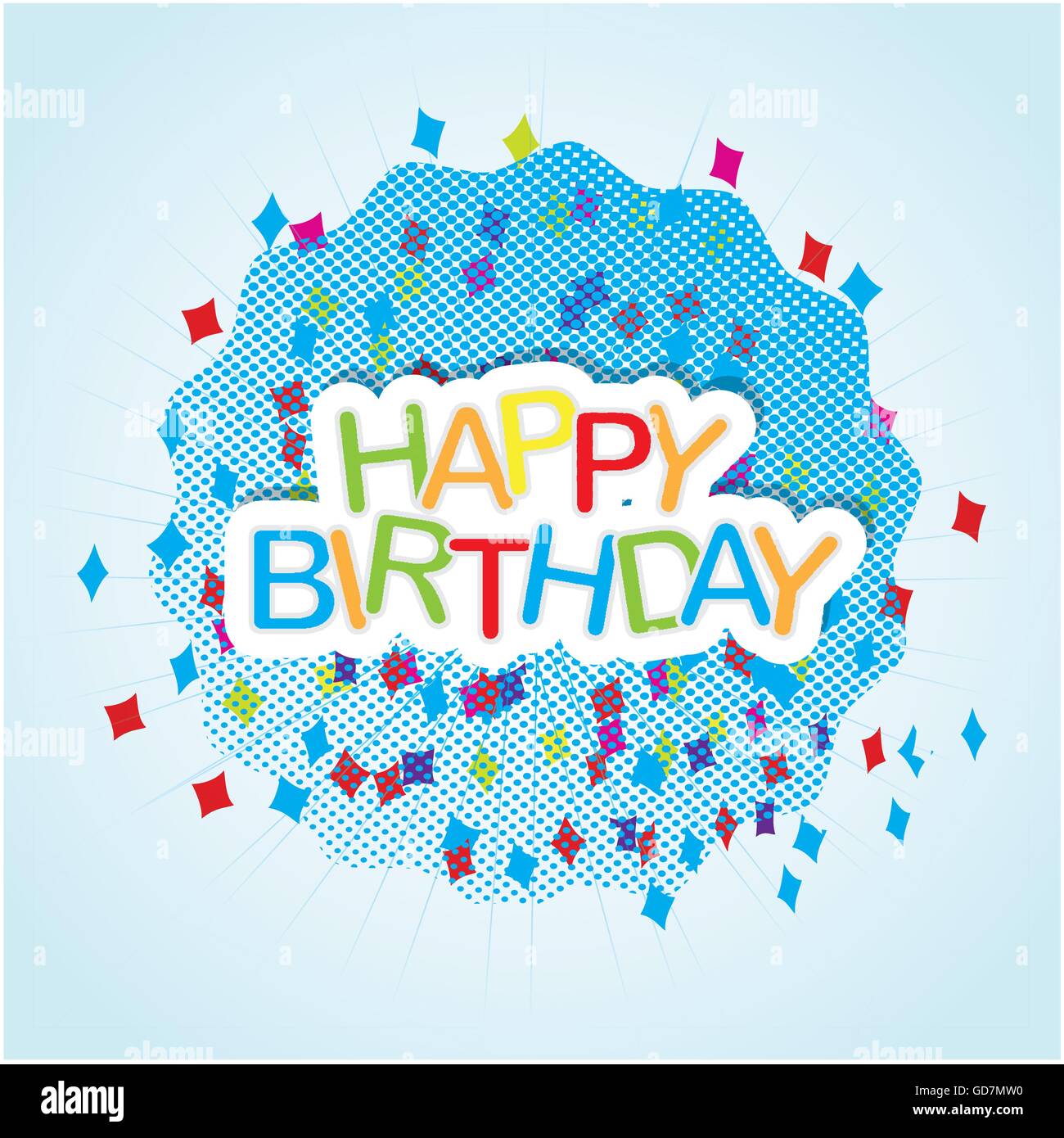 Happy birthday, Vector illustration Stock Vector Image & Art - Alamy