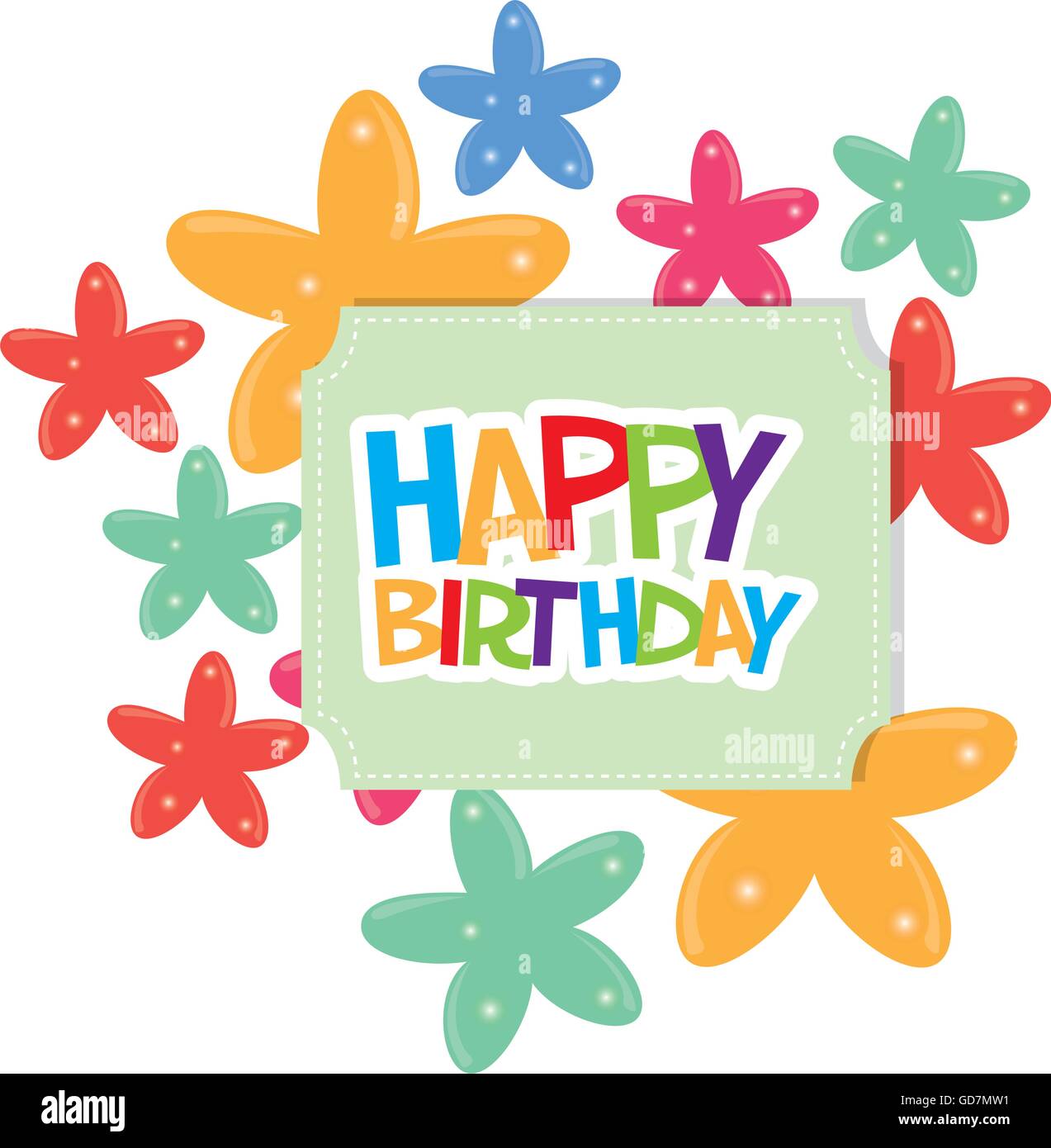 Happy birthday, Vector illustration Stock Vector Image & Art - Alamy