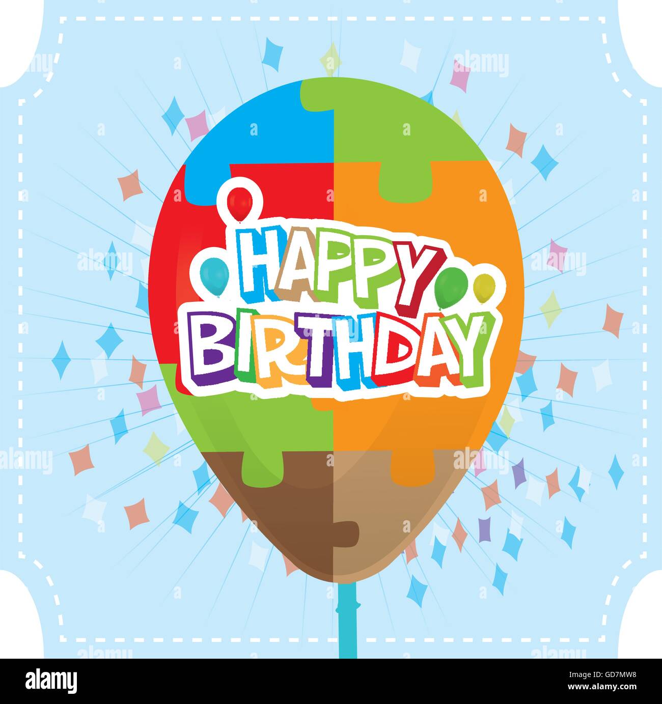 Happy birthday, Vector illustration Stock Vector Image & Art - Alamy