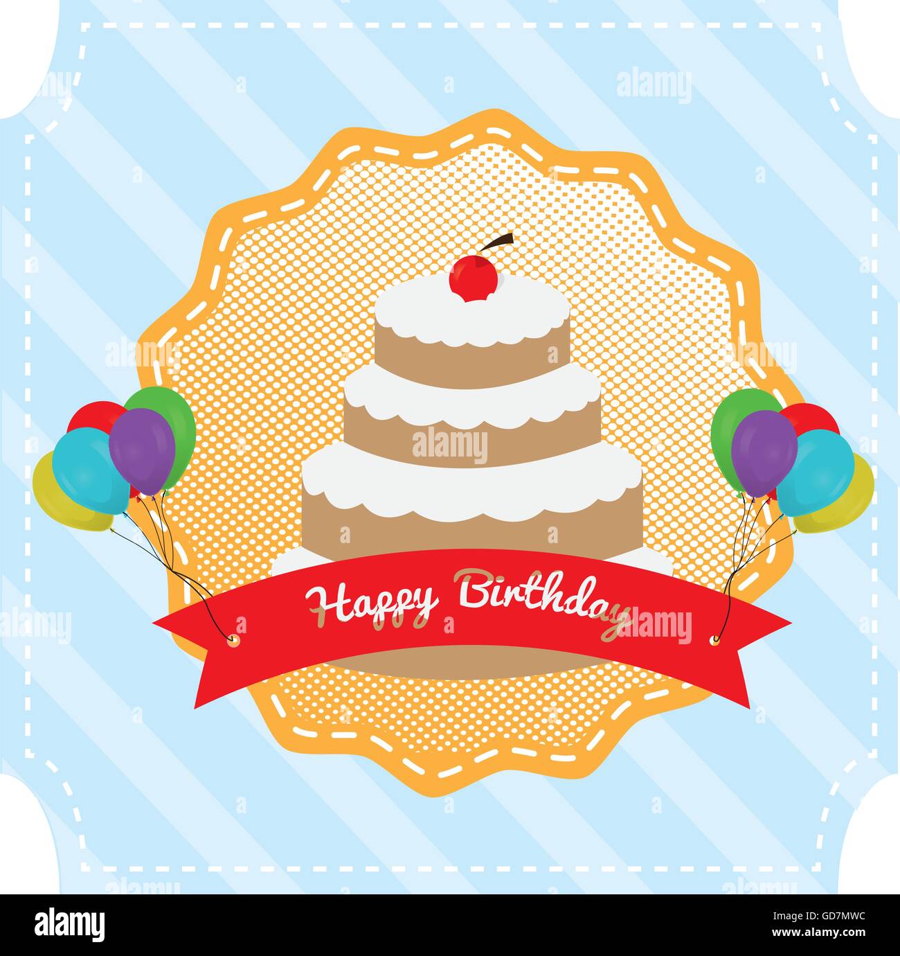 Happy birthday, Vector illustration Stock Vector Image & Art - Alamy