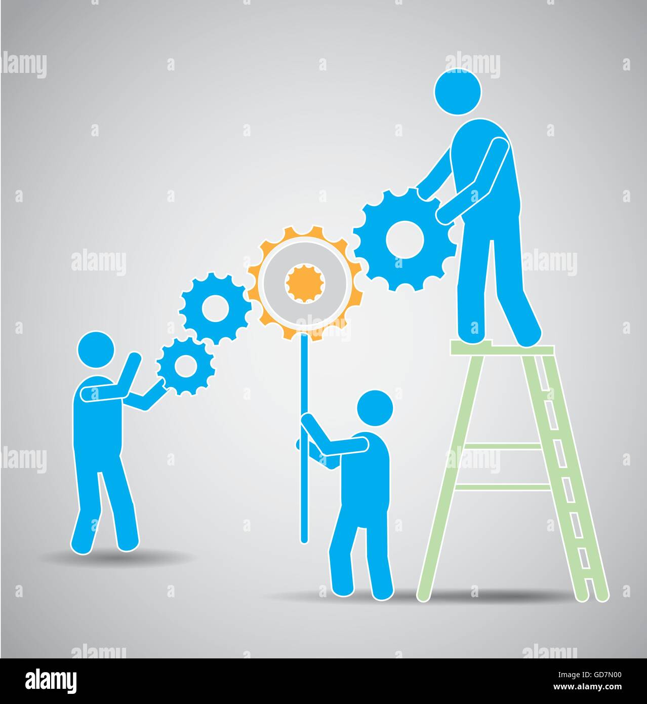Teamwork, Vector illustration Stock Vector Image & Art - Alamy