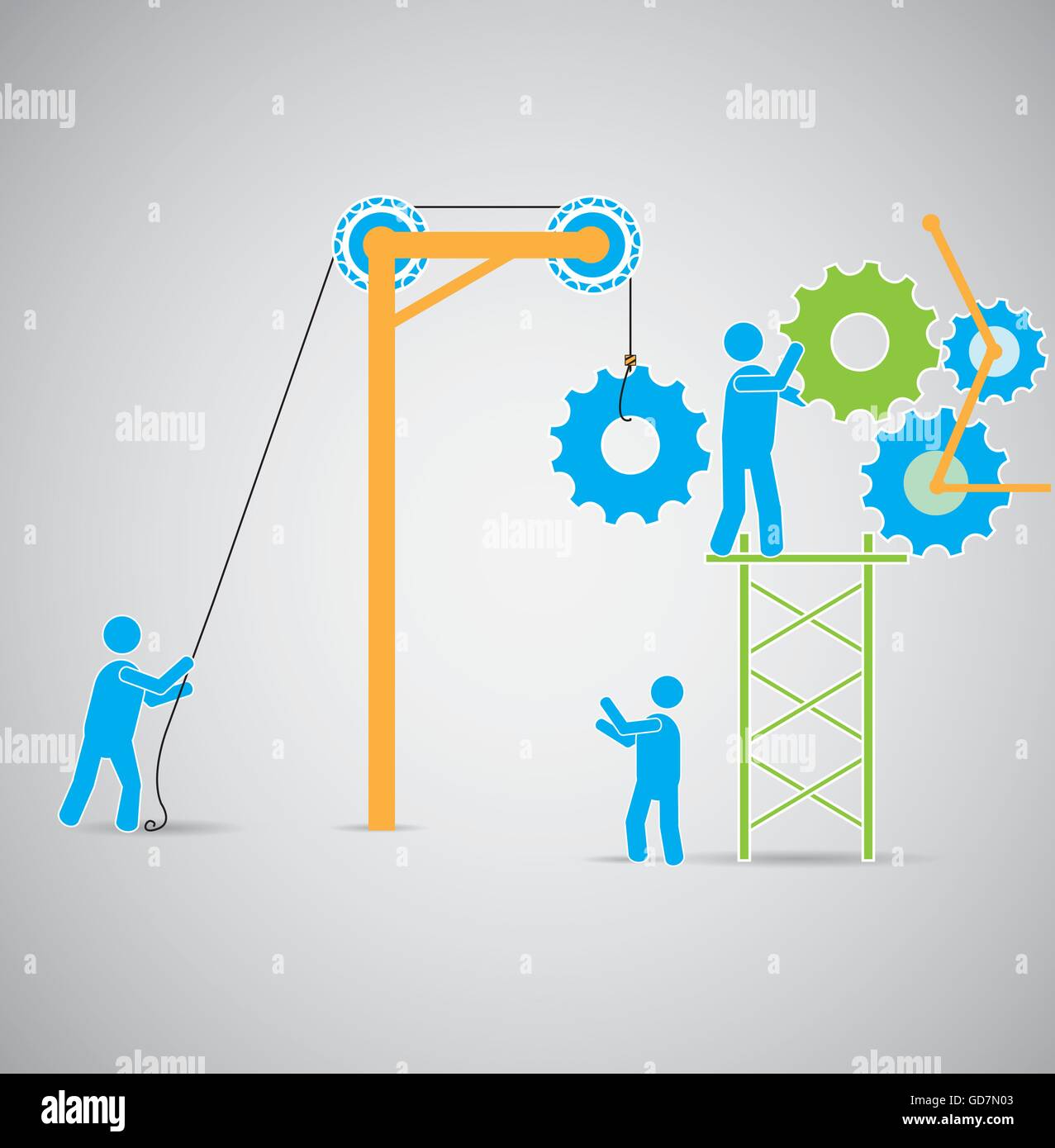 Teamwork, Vector illustration Stock Vector Image & Art - Alamy