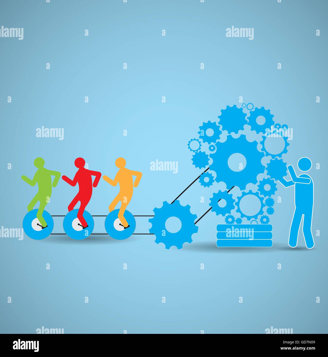 Teamwork, Vector illustration Stock Vector Image & Art - Alamy