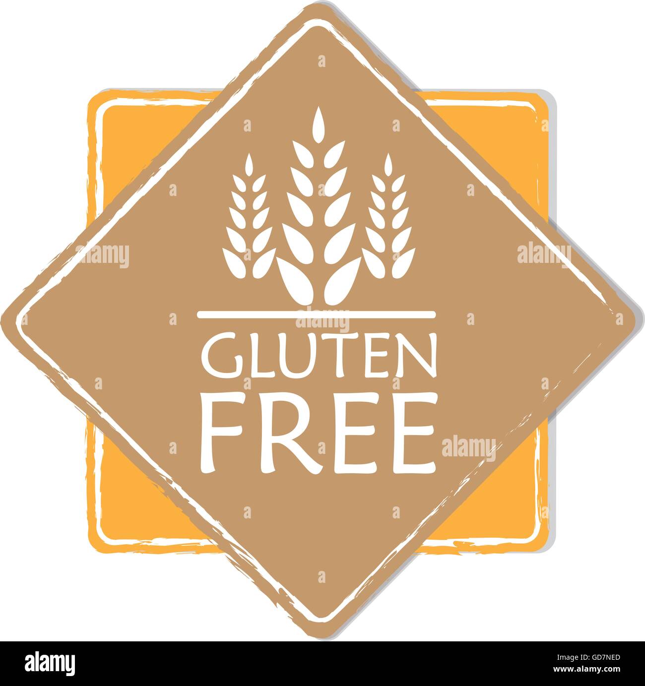 Isolated label, gluten free, Vector illustration Stock Vector Image ...