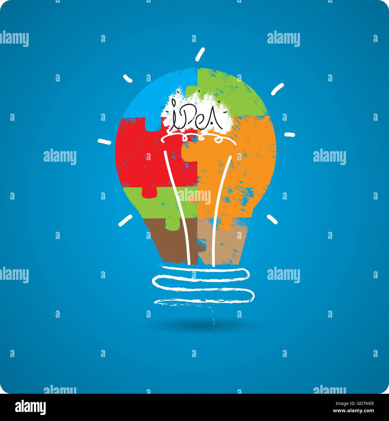 Isolated conceptual lightbulb, Vector illustration Stock Vector Image ...