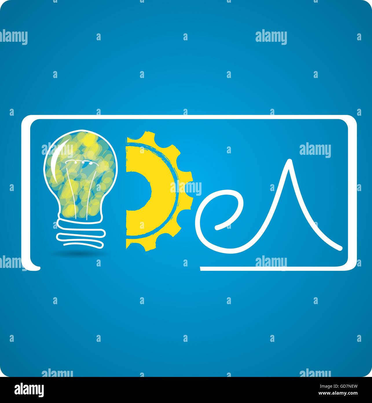 Isolated conceptual lightbulb, Vector illustration Stock Vector Image ...