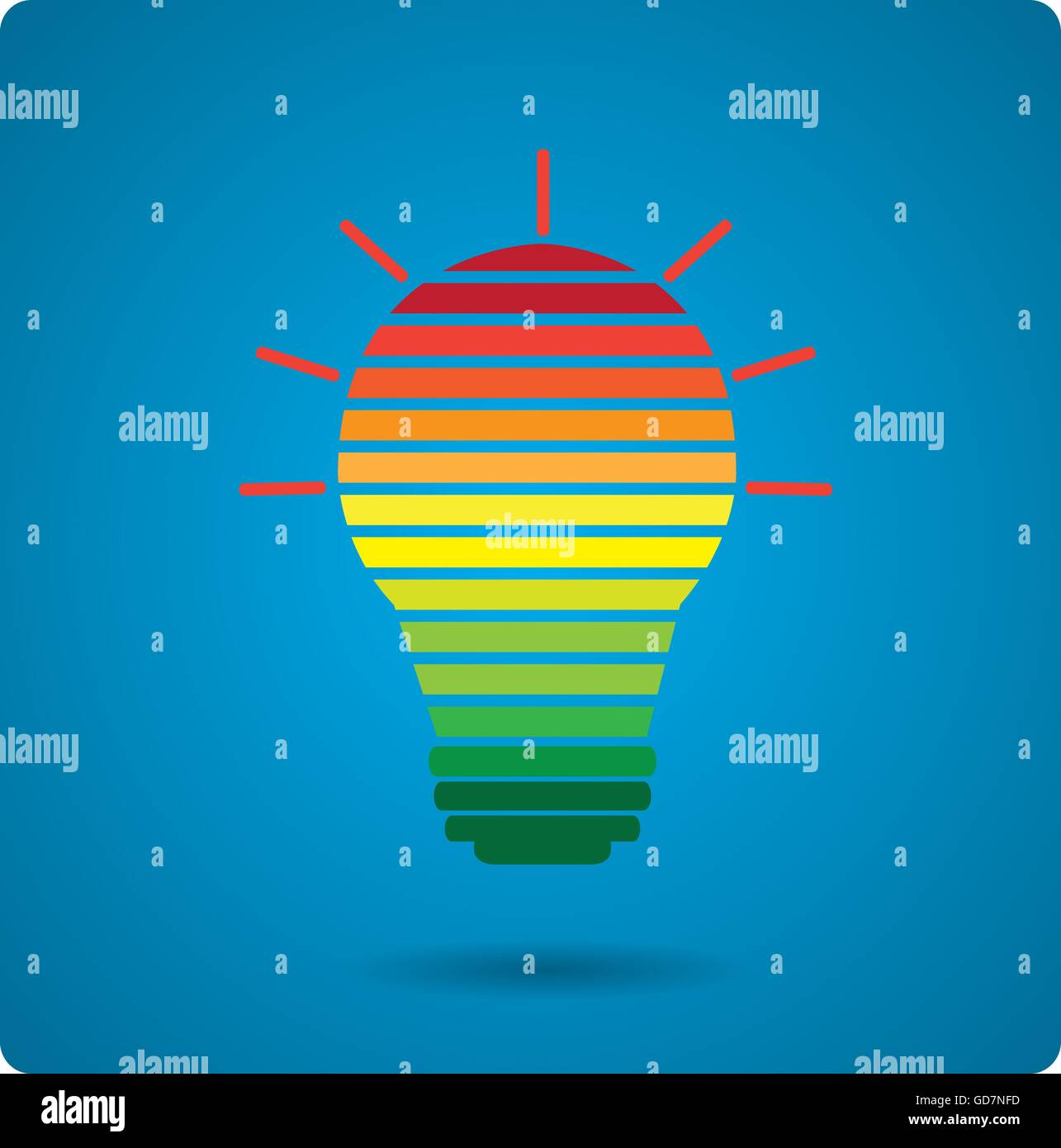 Isolated conceptual lightbulb, Vector illustration Stock Vector Image ...