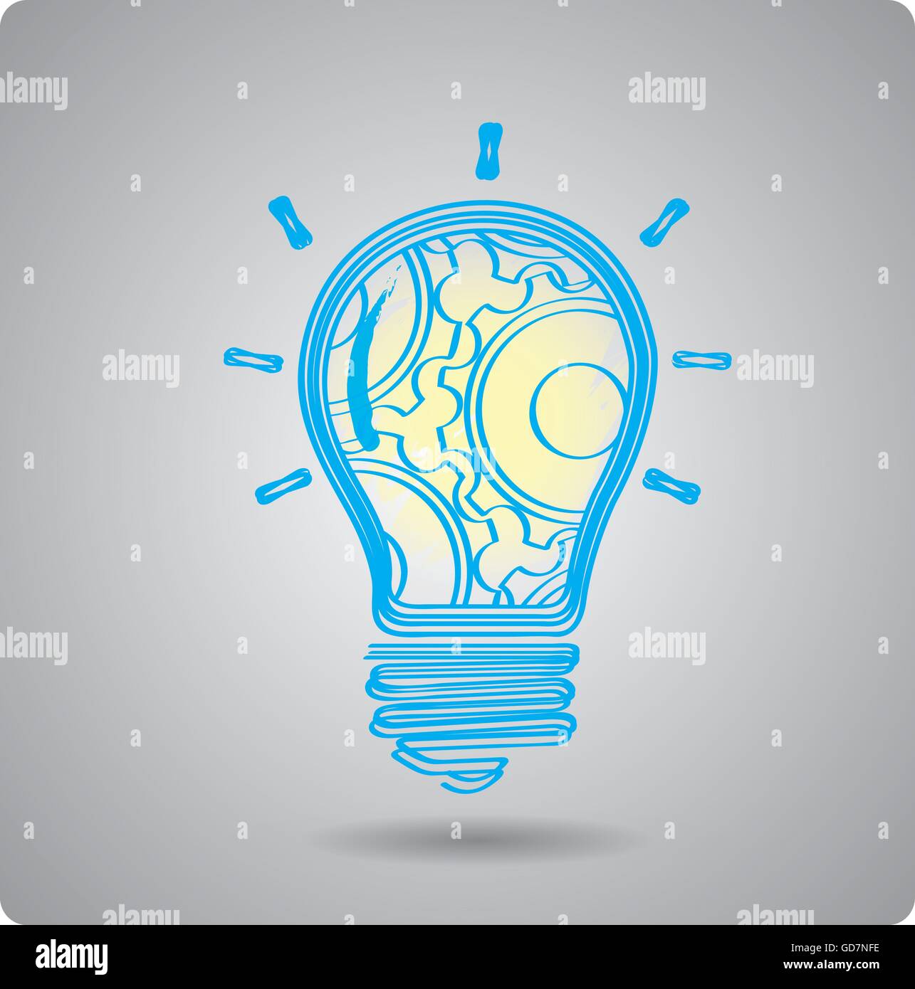 Isolated conceptual lightbulb, Vector illustration Stock Vector Image ...