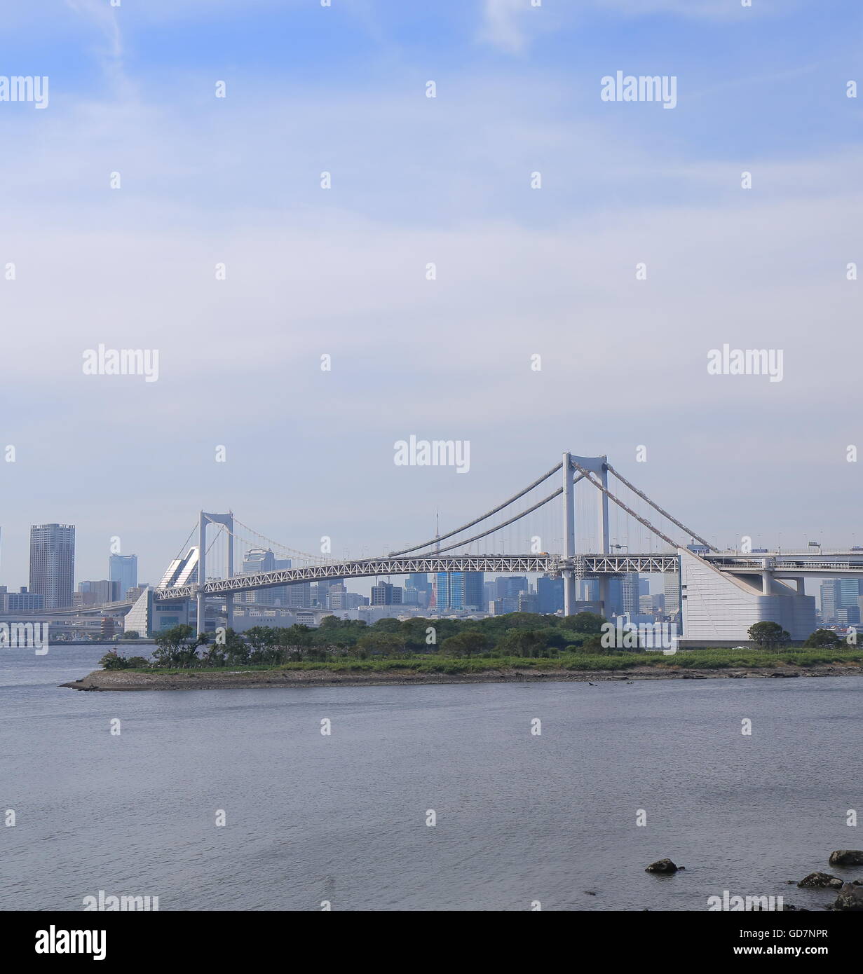 Iconic Rainbow bridge in Odaiba Tokyo Japan Stock Photo - Alamy
