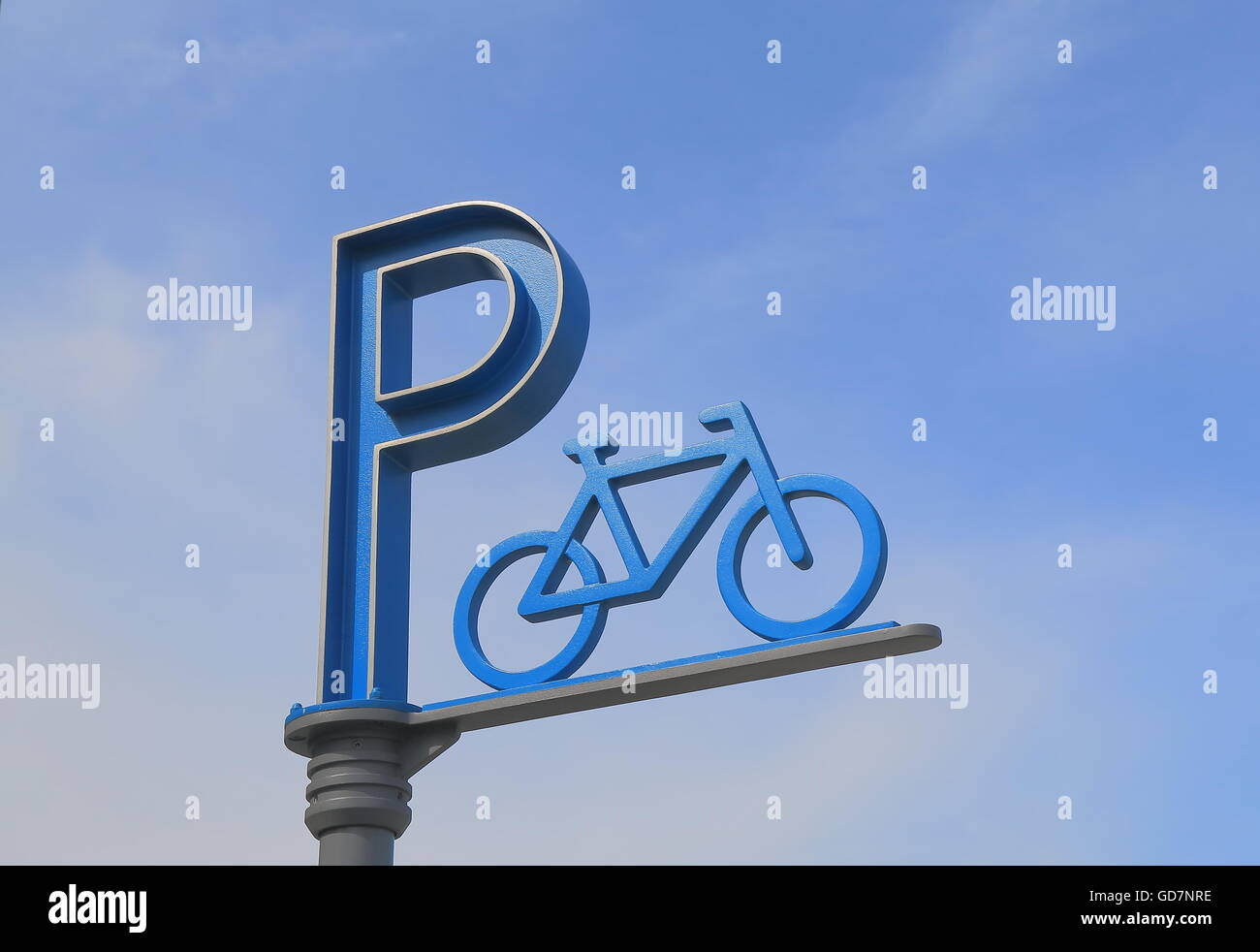 Blue parking sign bicycle bike cycle hi-res stock photography and ...