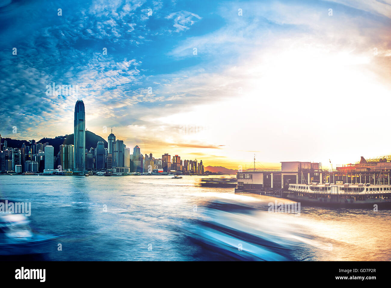Hong Kong Skyline, landscape and night scene Stock Photo - Alamy