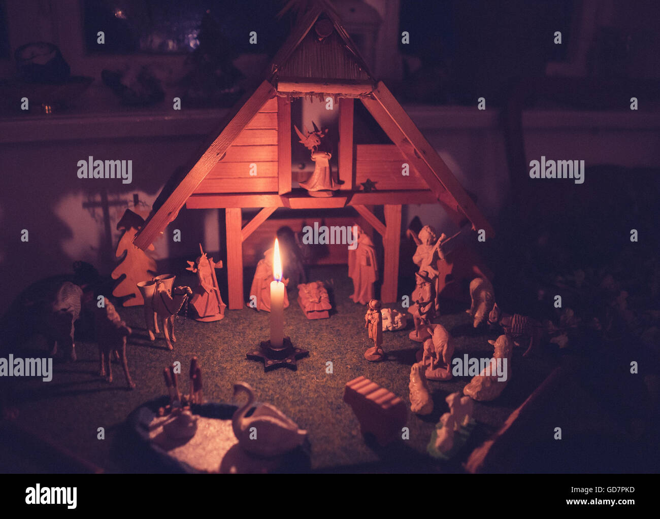 Vintage creche hi-res stock photography and images - Alamy