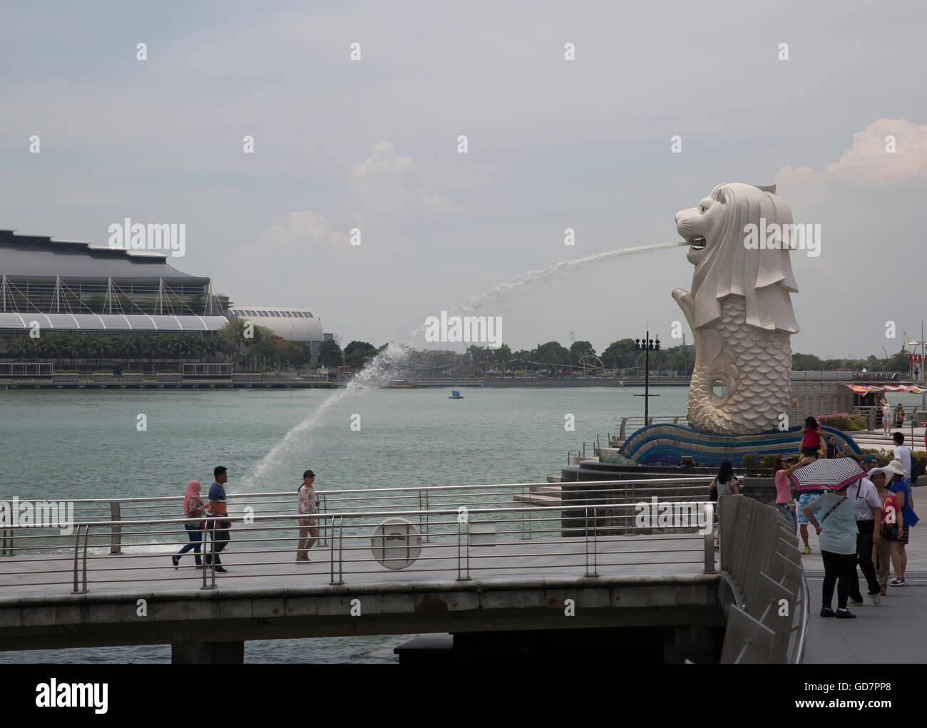 The Merlion (Malay: Singa-Laut) is an icon of Singapore depicted as a ...