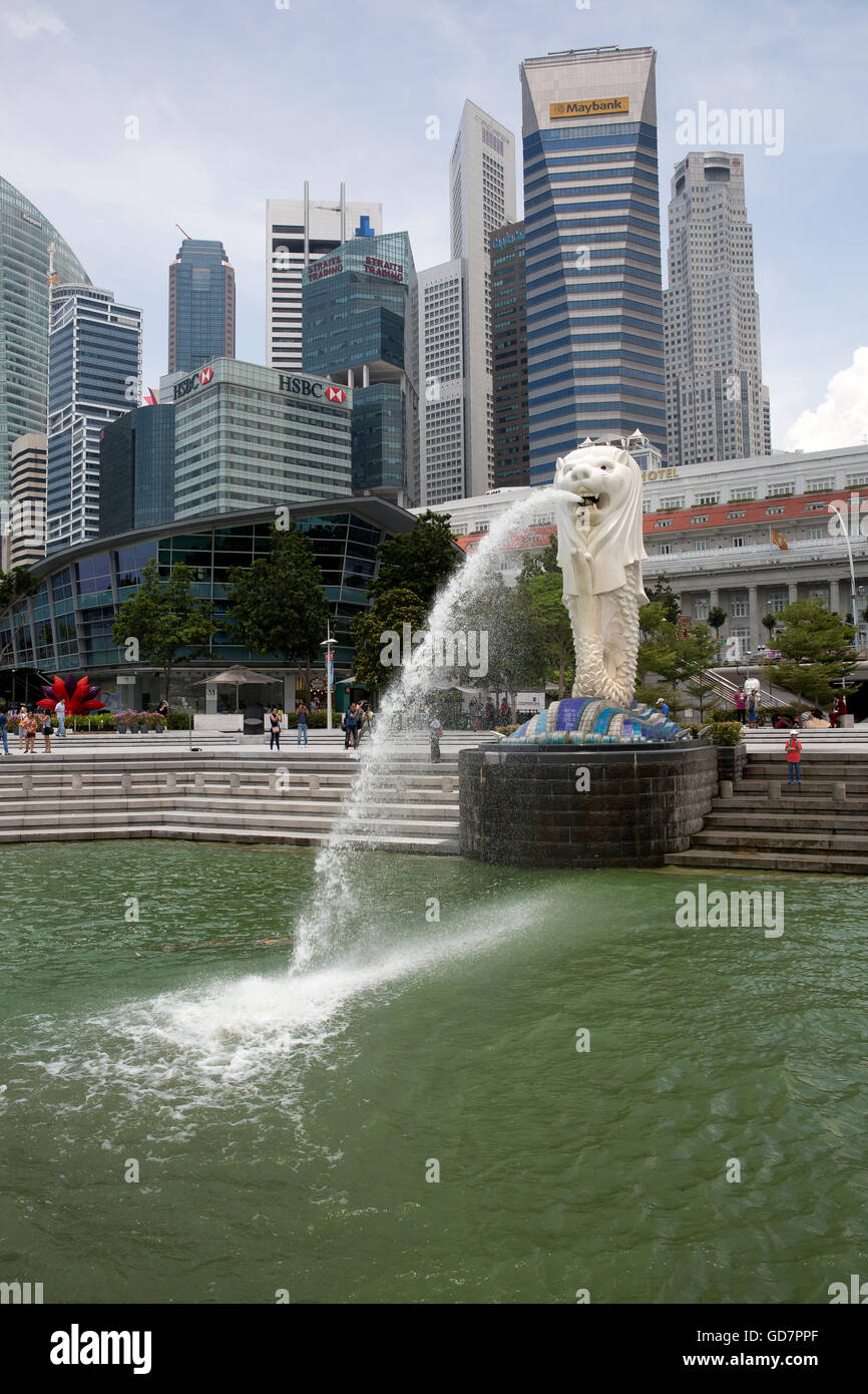 The Merlion (Malay: Singa-Laut) is an icon of Singapore depicted as a ...