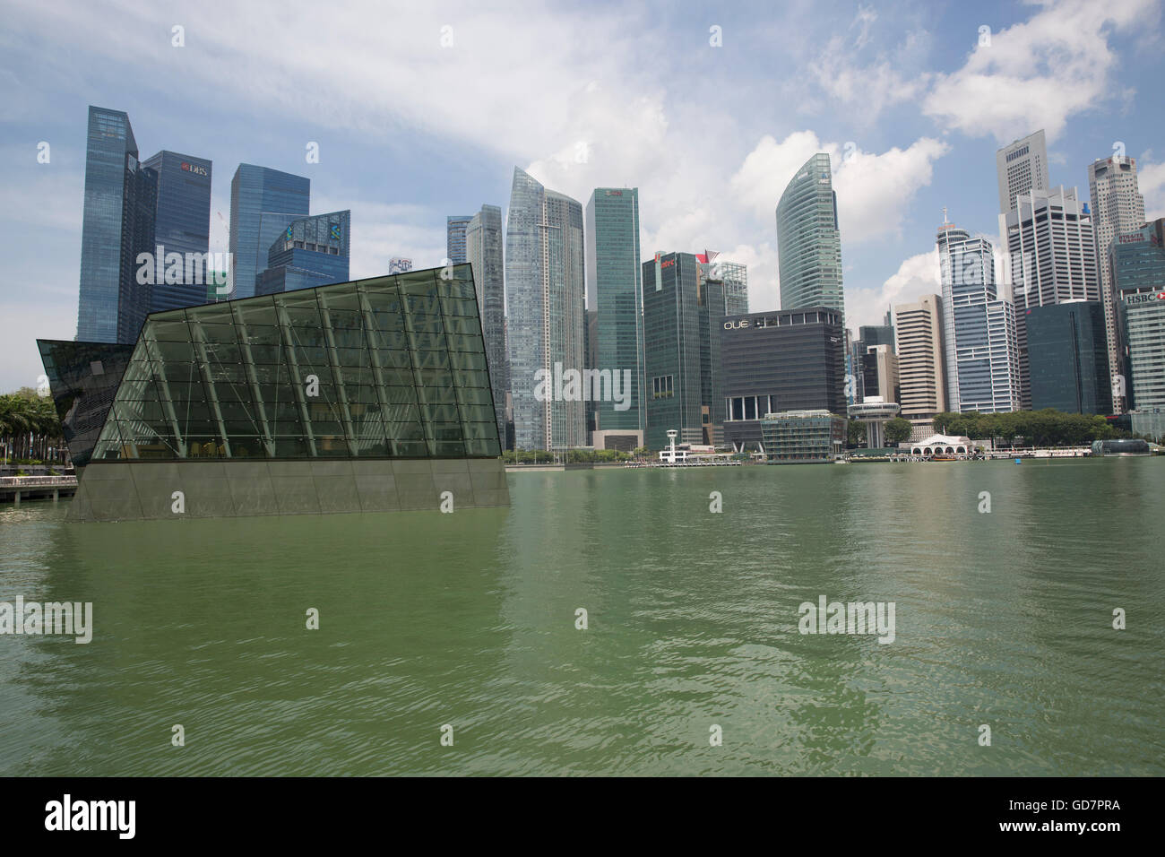 View of the Financial District high rise buildings in Singapore as seen ...
