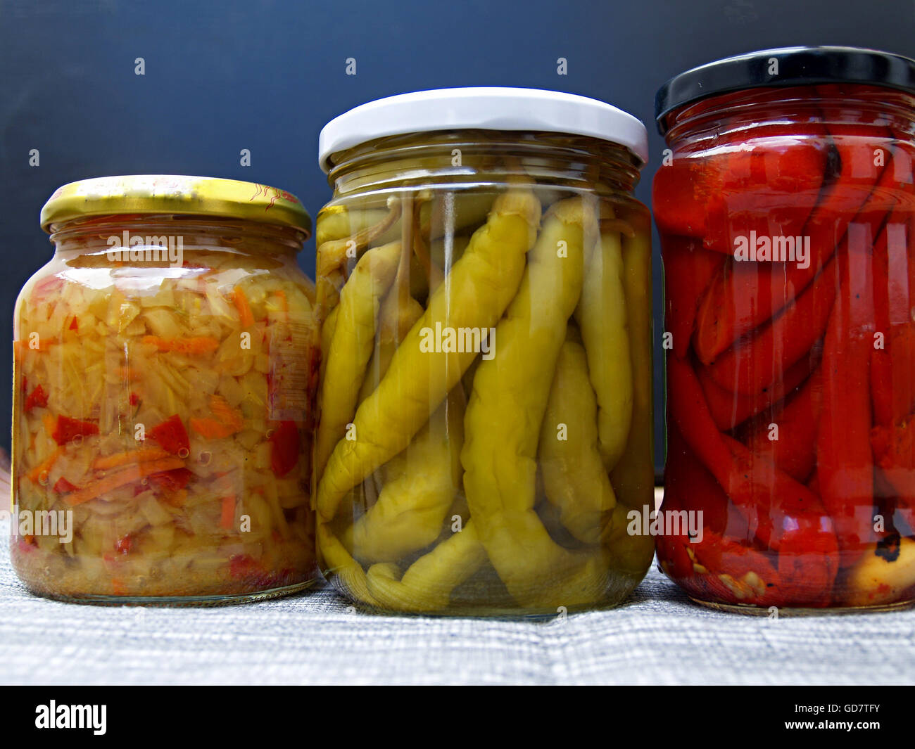 cans of canned peppers Stock Photo - Alamy