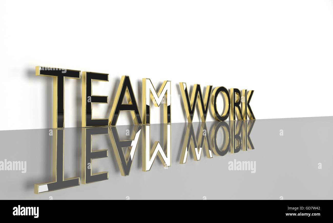 Teamwork 3d text Stock Photo - Alamy