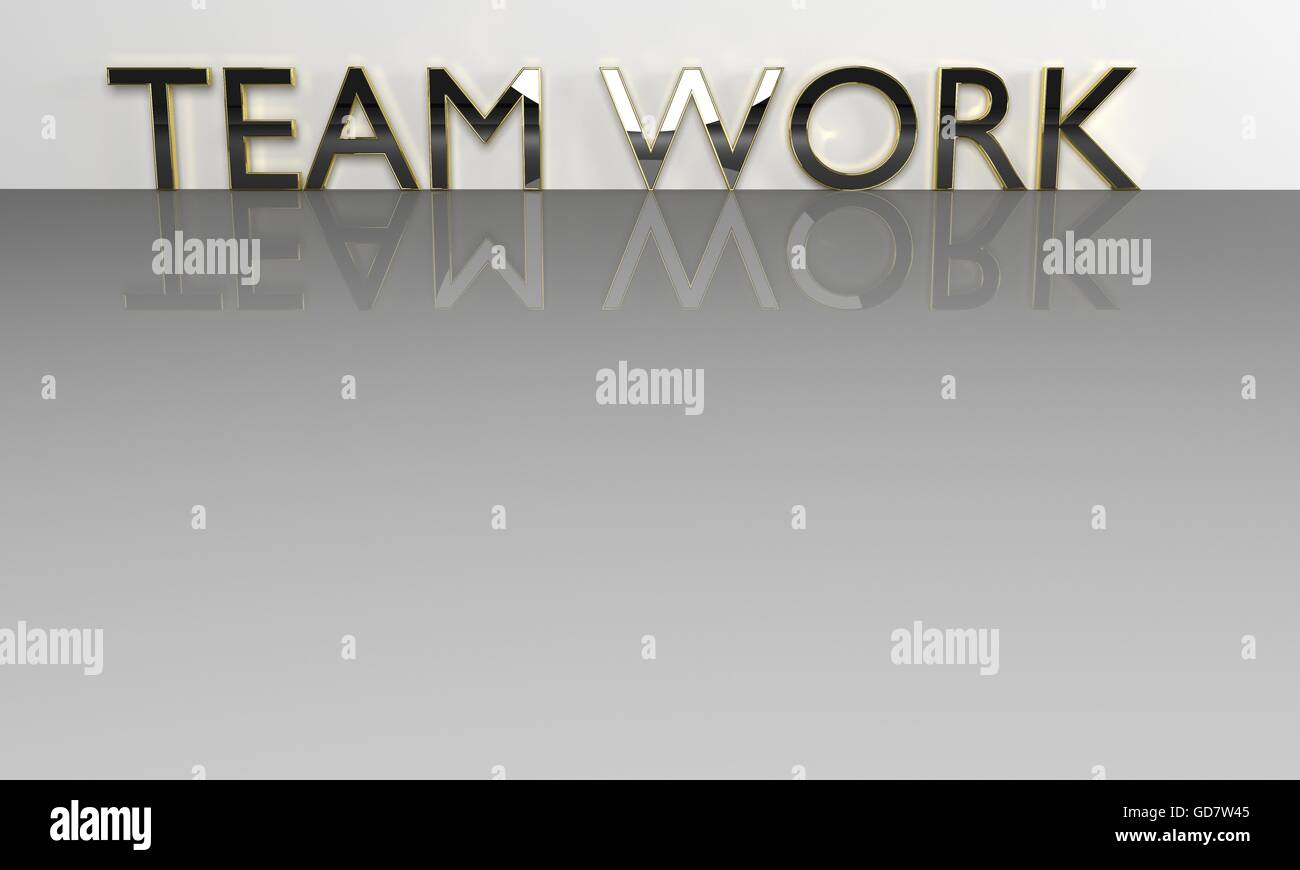 Teamwork 3d text Stock Photo - Alamy