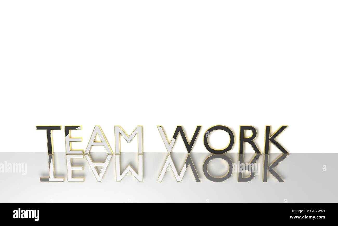 Teamwork 3d text Stock Photo - Alamy