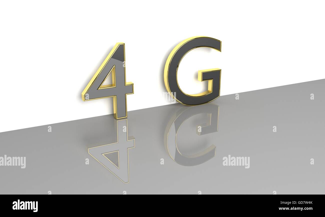 4G 3d text Stock Photo - Alamy