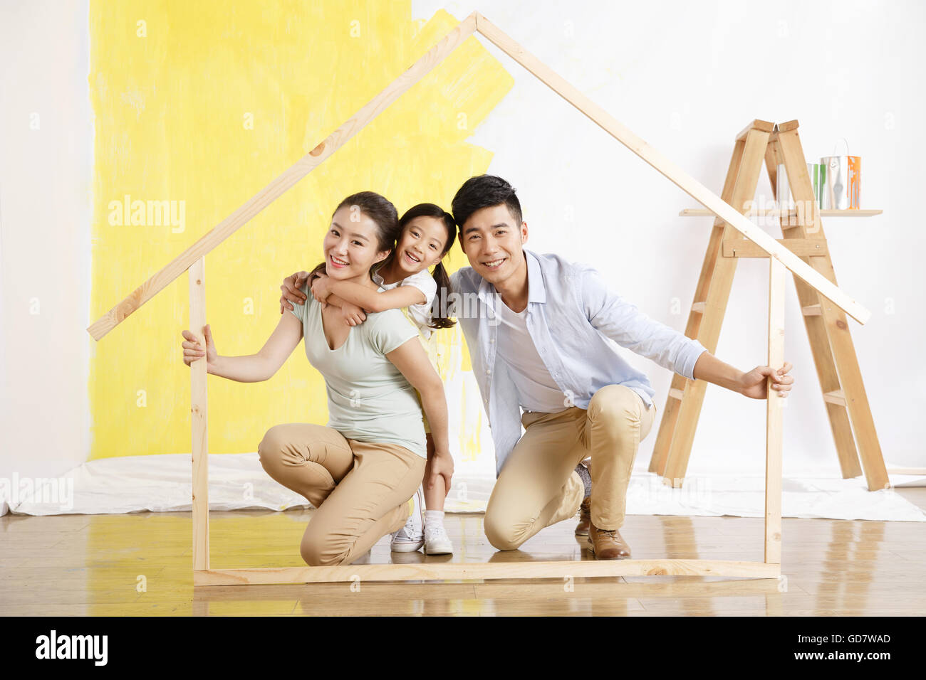Happy home decoration house Stock Photo - Alamy