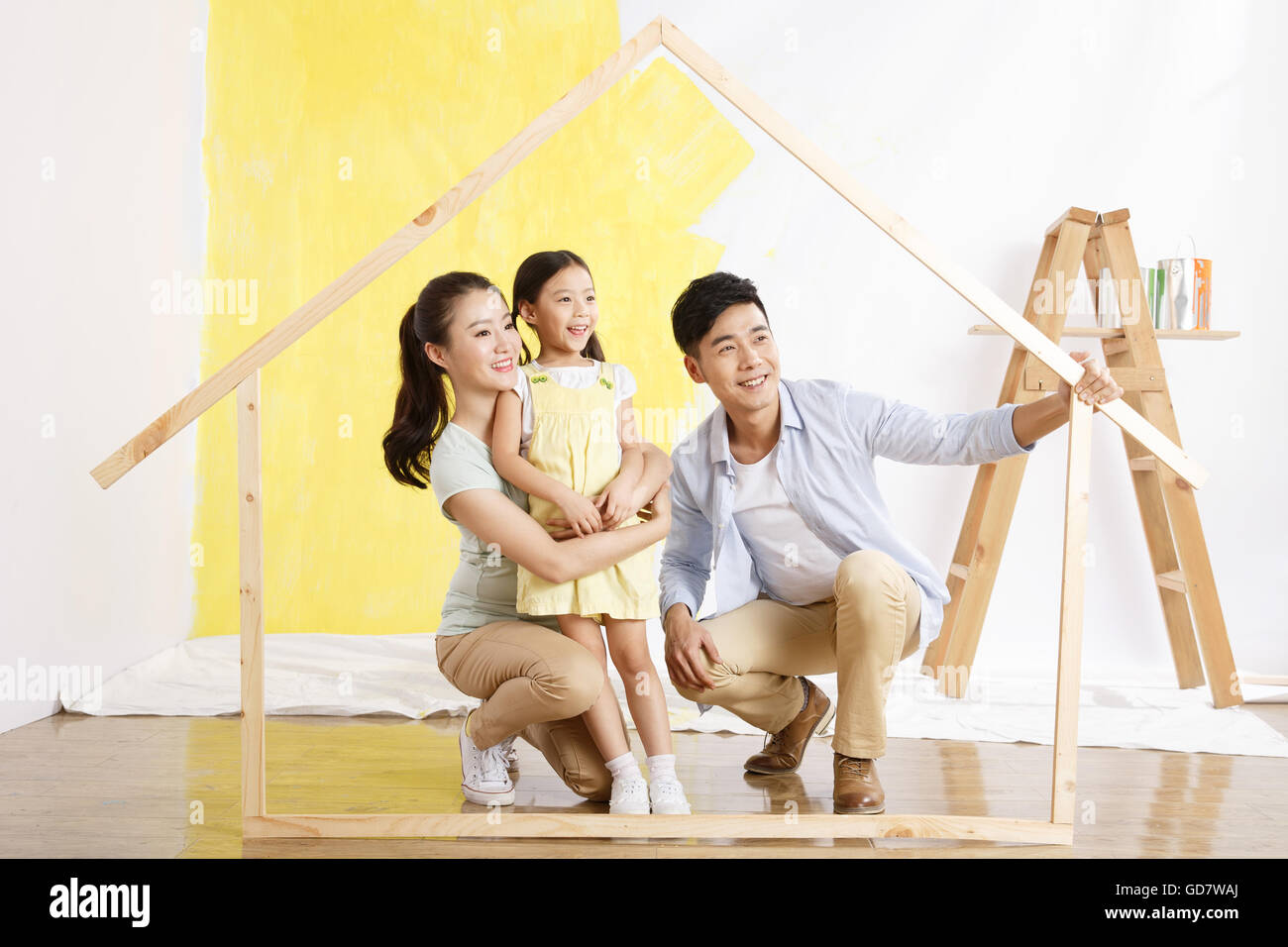 Happy home decoration house Stock Photo - Alamy