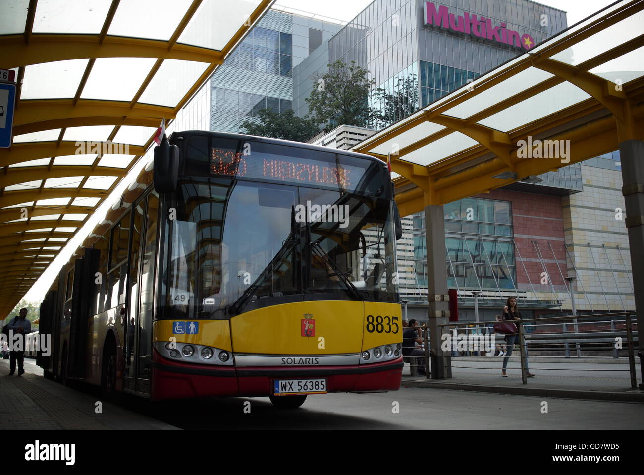 Bus stop at Warsaw Central Station, Poland Stock Photo - Alamy