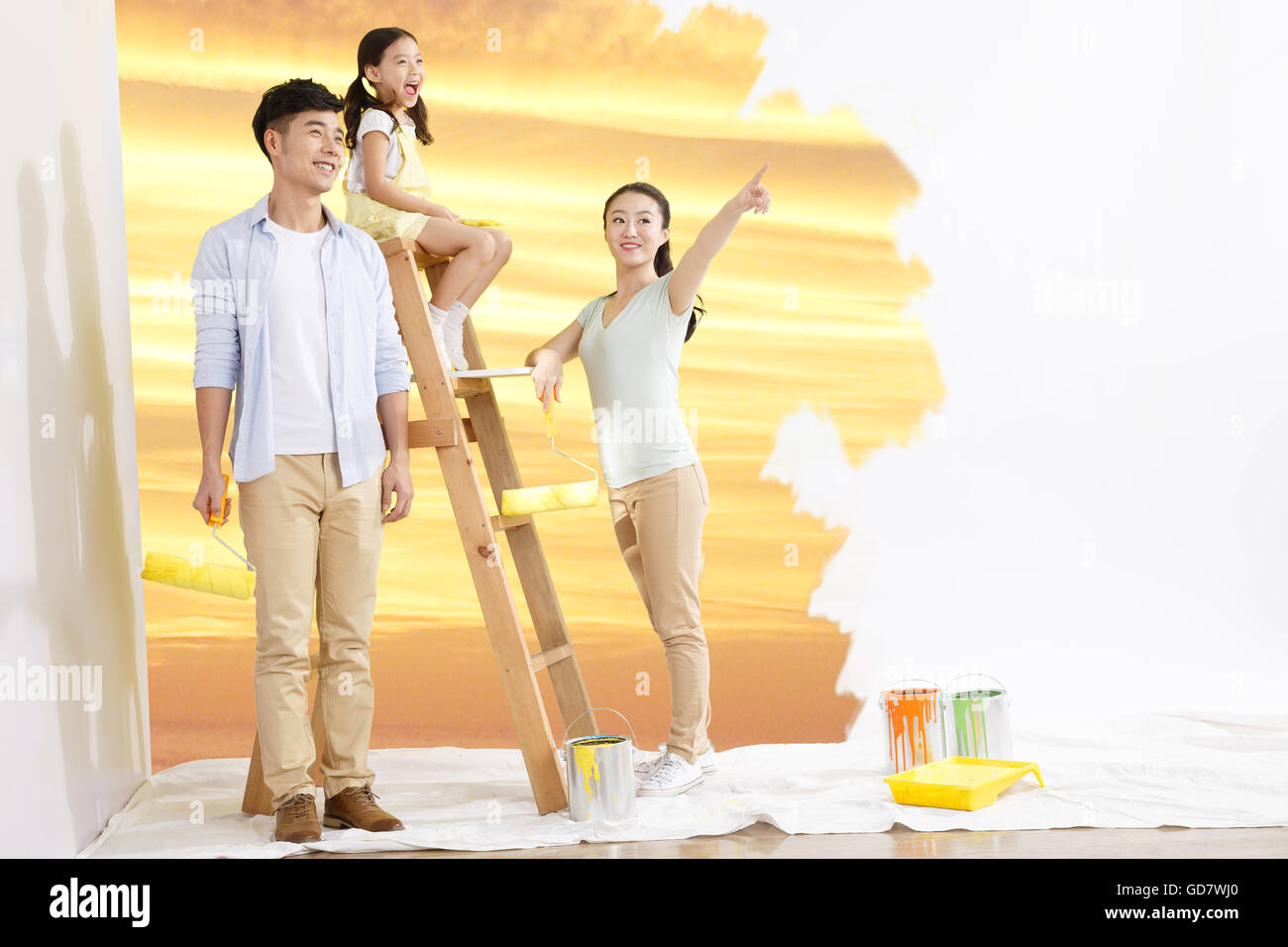 Happy home decoration house Stock Photo - Alamy