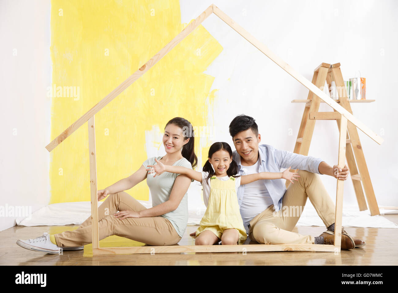 Happy home decoration house Stock Photo - Alamy