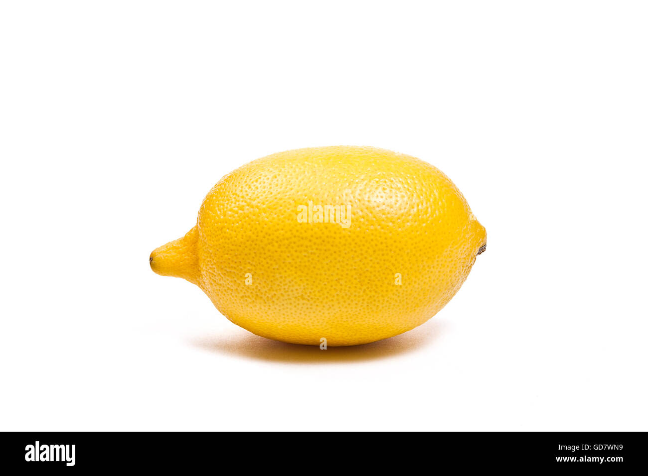 Yellow ripe lemon isolated on white background. With clipping path ...