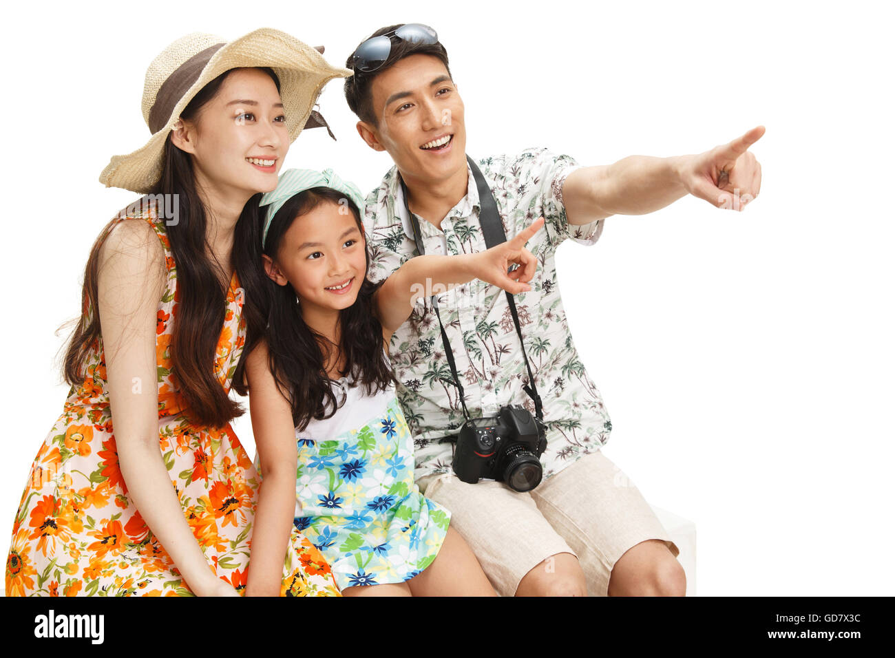 A family of three travel Stock Photo - Alamy
