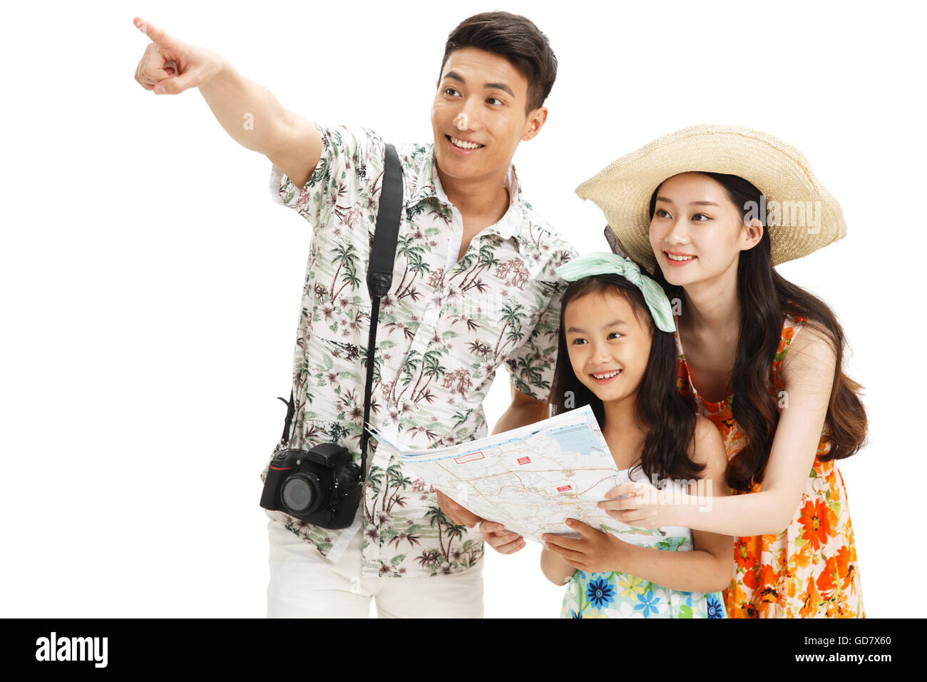 A family of three travel Stock Photo - Alamy