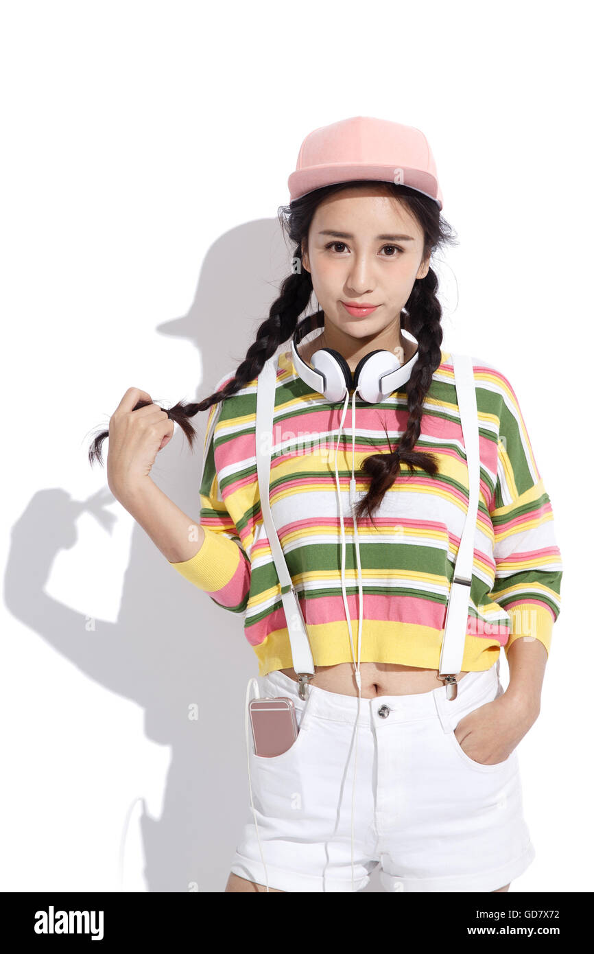 Fashionable young women Stock Photo - Alamy