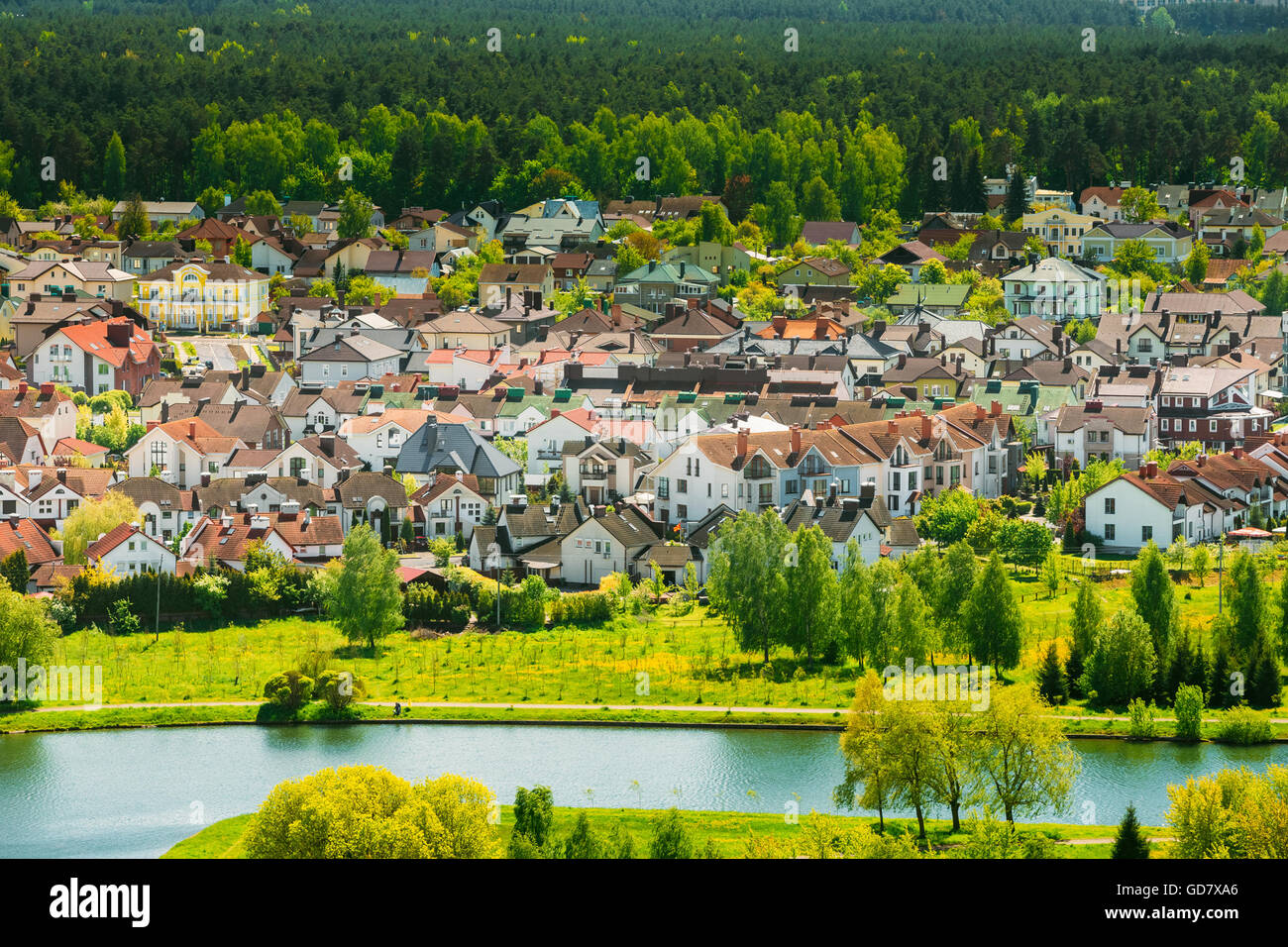View of the houses in a residential area Stock Photo - Alamy