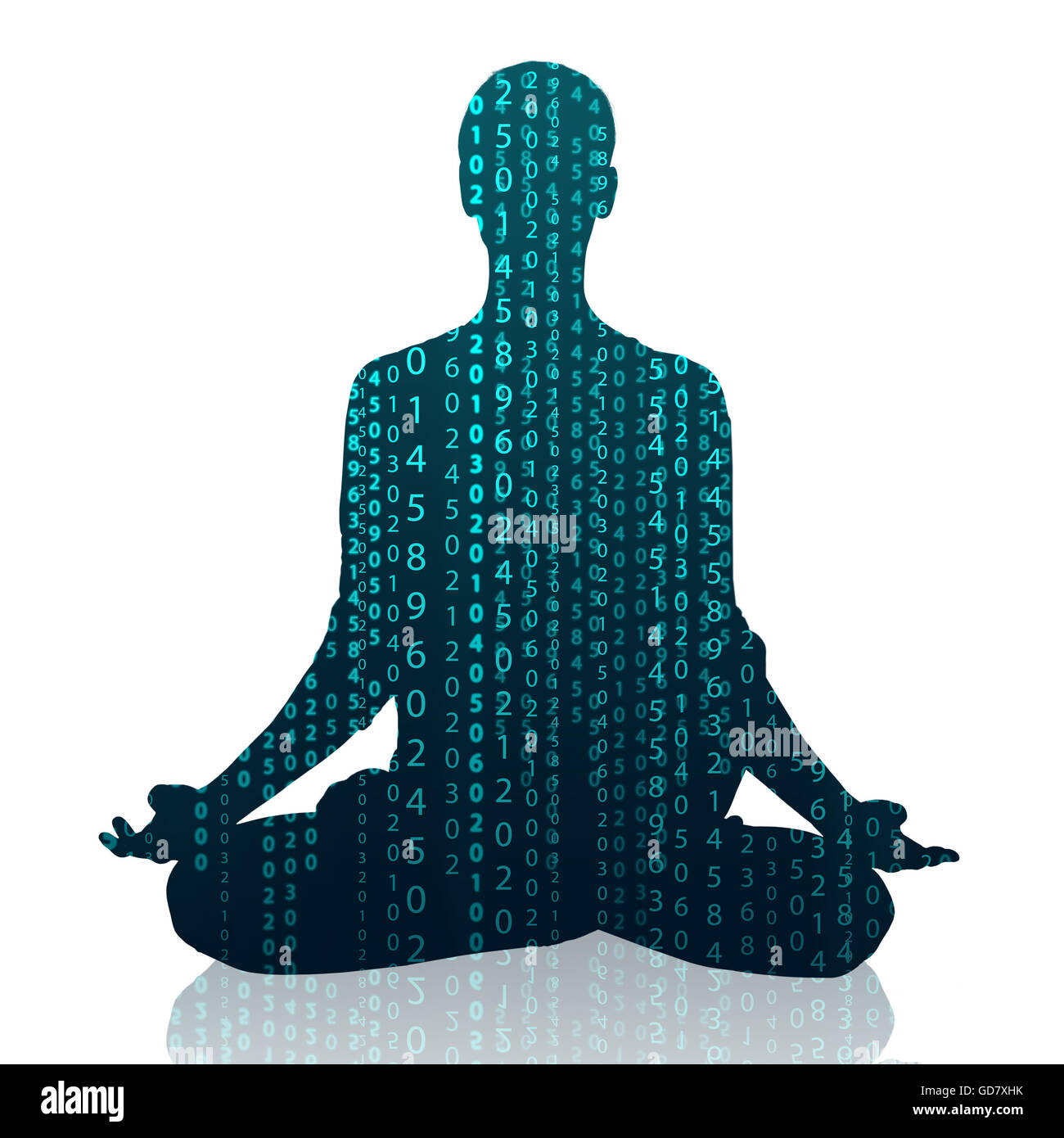 Woman practicing yoga in the lotus position Stock Photo - Alamy