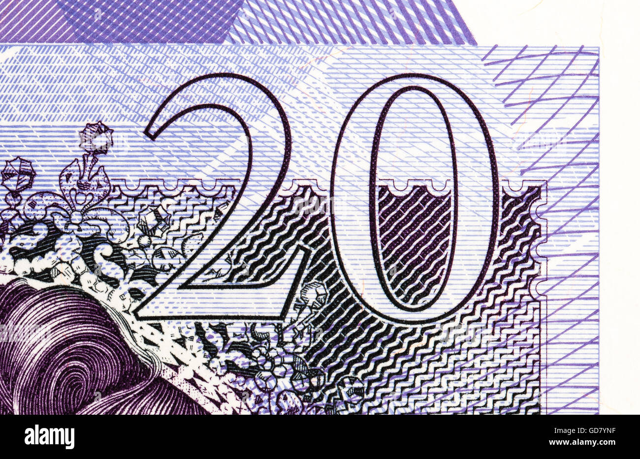 Pound currency background, close-up - 20 Pounds Stock Photo - Alamy