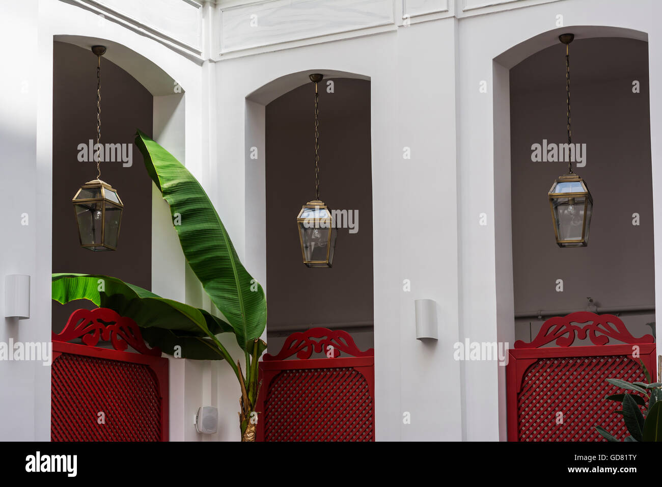 Vintage hanging lamps Stock Photo - Alamy