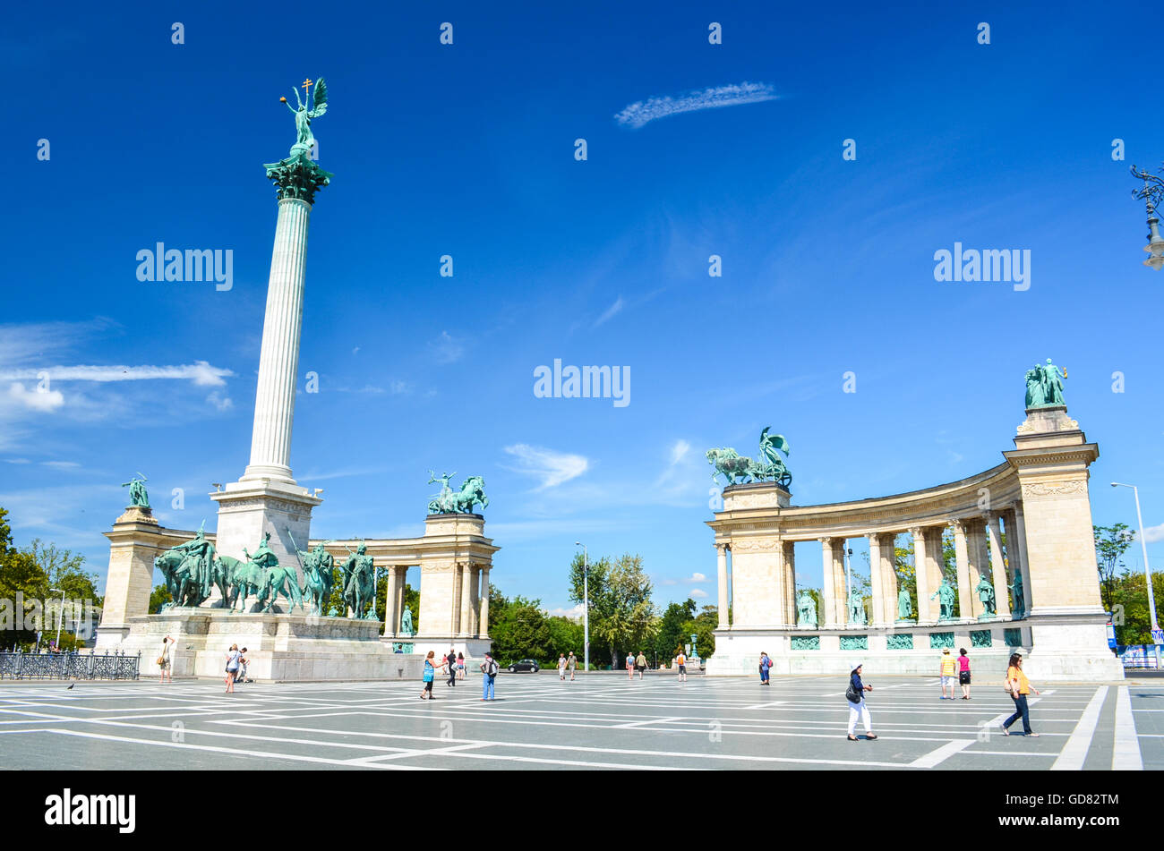 Heroes' Square in Budapest Stock Photo - Alamy