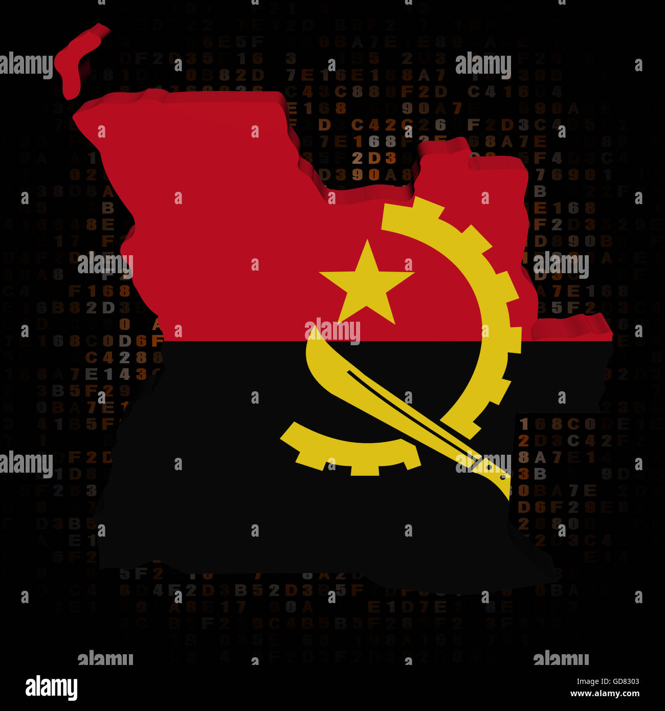 Angola map hi-res stock photography and images - Alamy