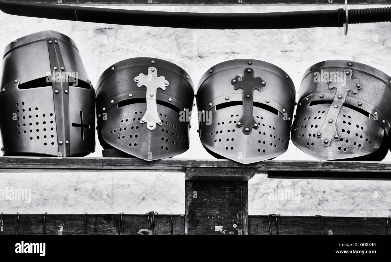 Helmets helmet medieval armor hi-res stock photography and images - Alamy