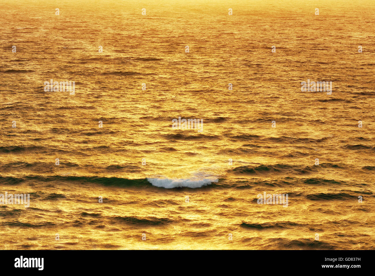 wave on the sea at the sunset Stock Photo - Alamy
