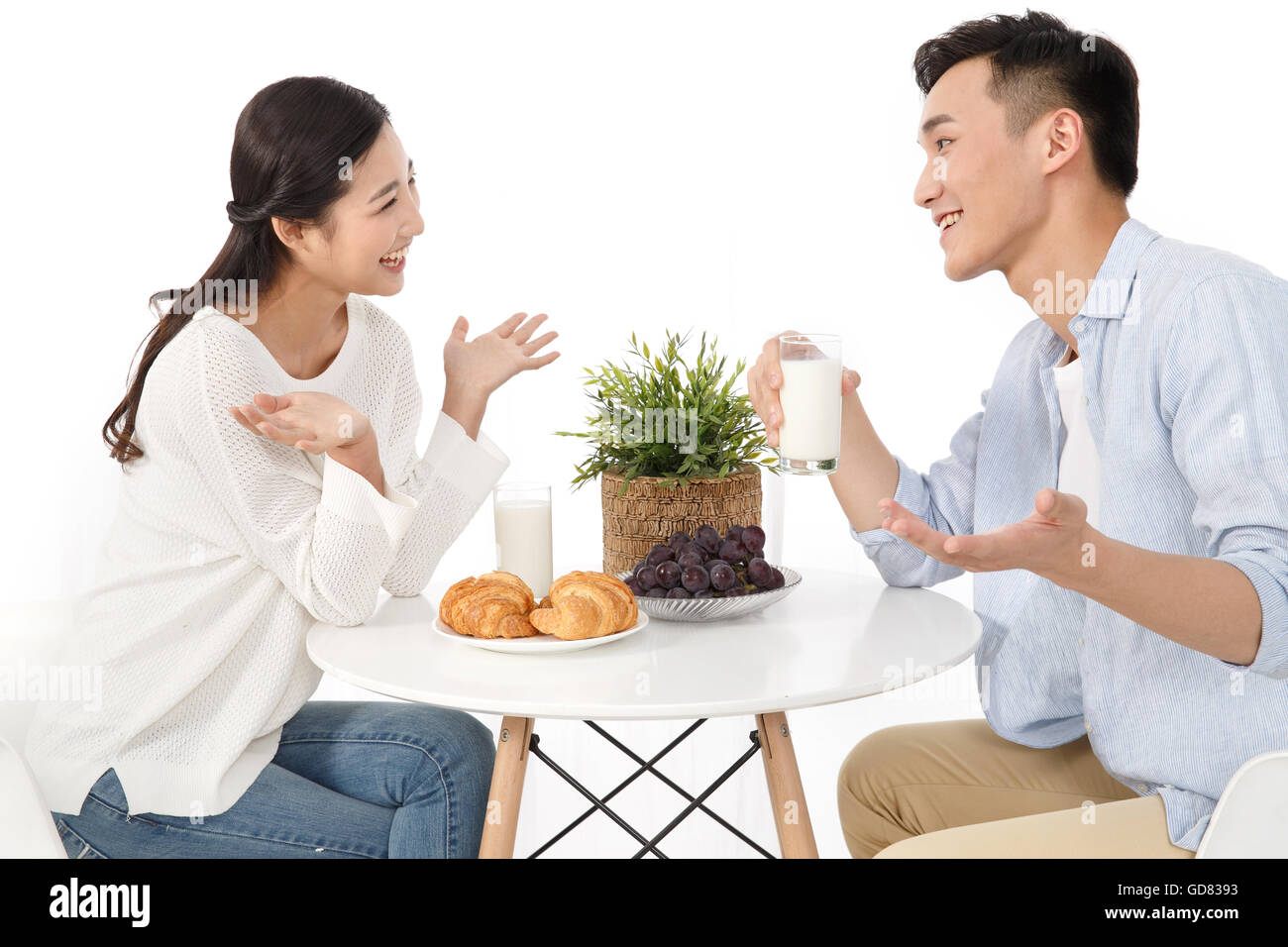 Indian couple dining table hi-res stock photography and images - Alamy