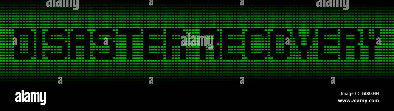 Disaster Recovery text on green laptops background illustration Stock ...