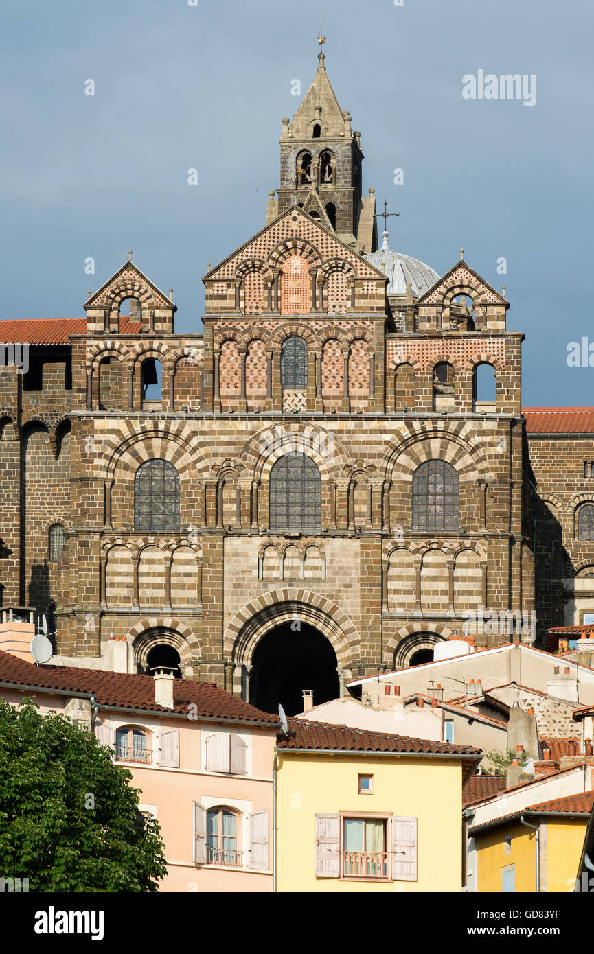 Europe, France, Haute Loire, Le Puy en Velay, Notre Dame cathedral ...